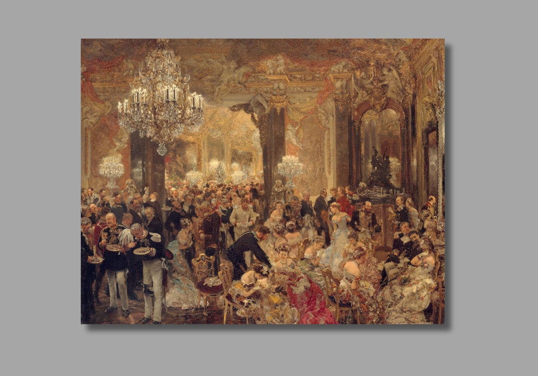 Adolph Menzel the Dinner at the Ball Art Print,adolph Von Menzel Canvas ...