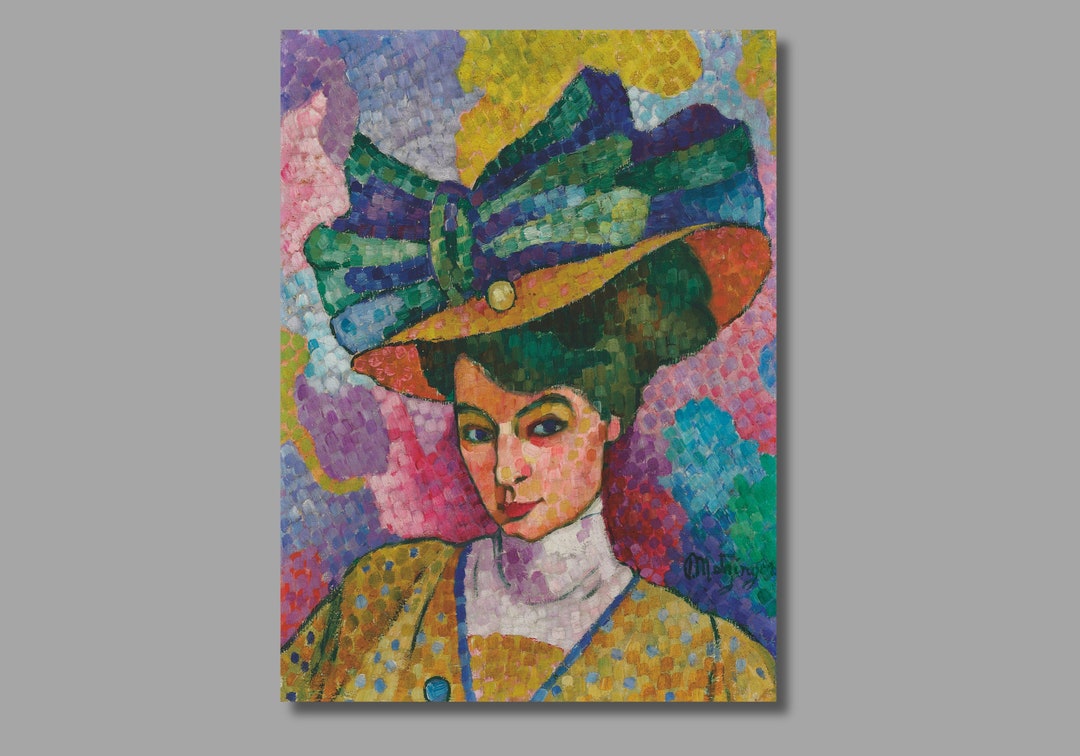 Jean Metzinger Woman With a Hat Art Print, Jean Metzinger Artwork ...