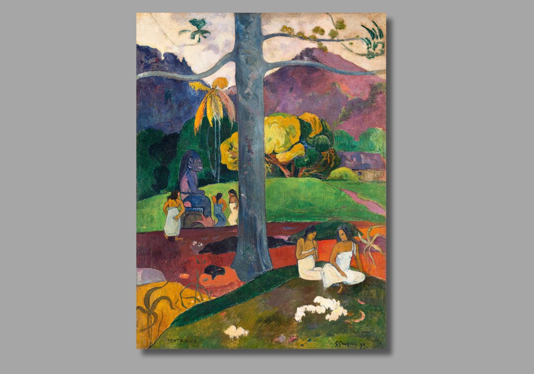 Paul Gauguin Mata Mua Art Print, Paul Gauguin Canvas Wall Art, Gauguin ...