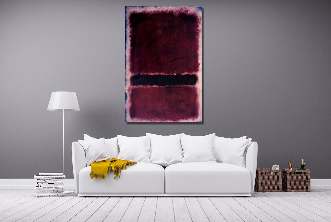 Mark Rothko Maroon 1963 Art Print: Abstract Canvas Wall Decor - Etsy