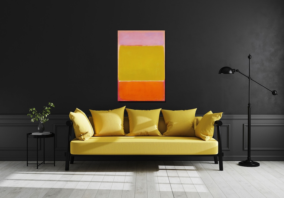 Mark Rothko No 7 Pink Yellow Orange Art Print, Canvas Wall Art,rothko ...