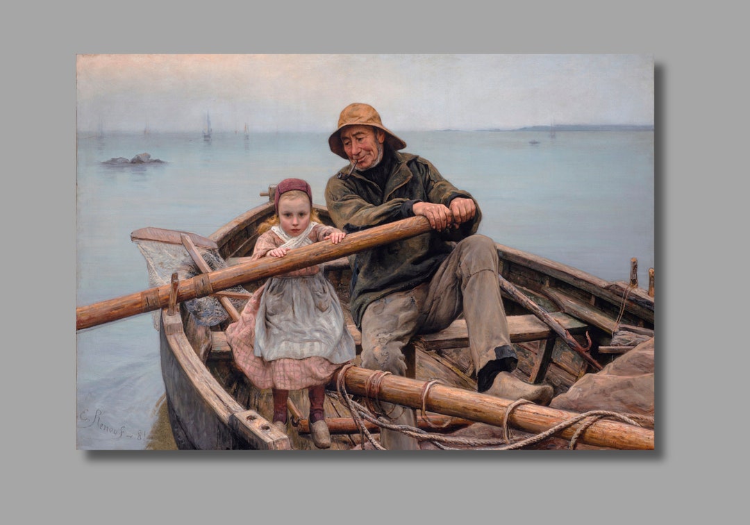 Émile Renouf Art Print, the Helping Hand, Coastal Canvas Wall Art - Etsy