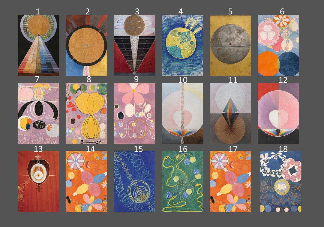 Set of 3 Hilma Af Klint Canvas Wall Art,hilma Af Klint Artwork,create ...