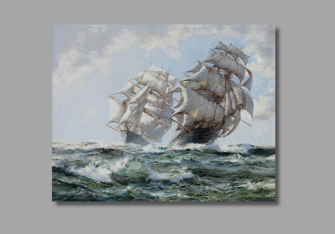 Montague Dawson the White Ship Art Print, Taeping and Ariel , Montague ...