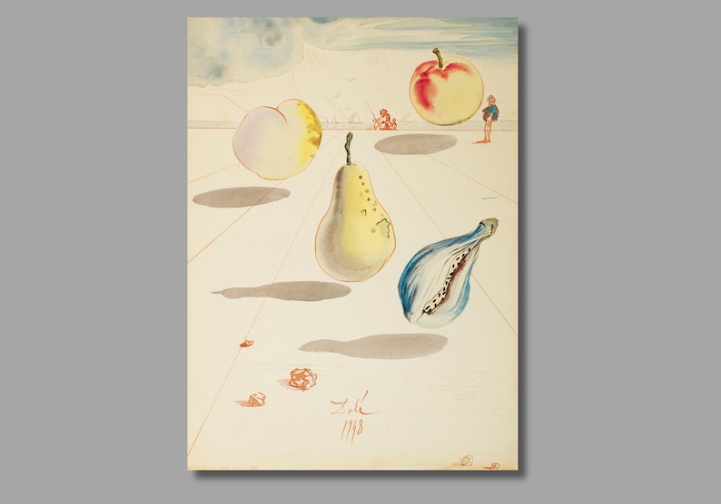 Salvador Dali Fruits Canvas Print: Surrealist Home Wall Decor - Etsy