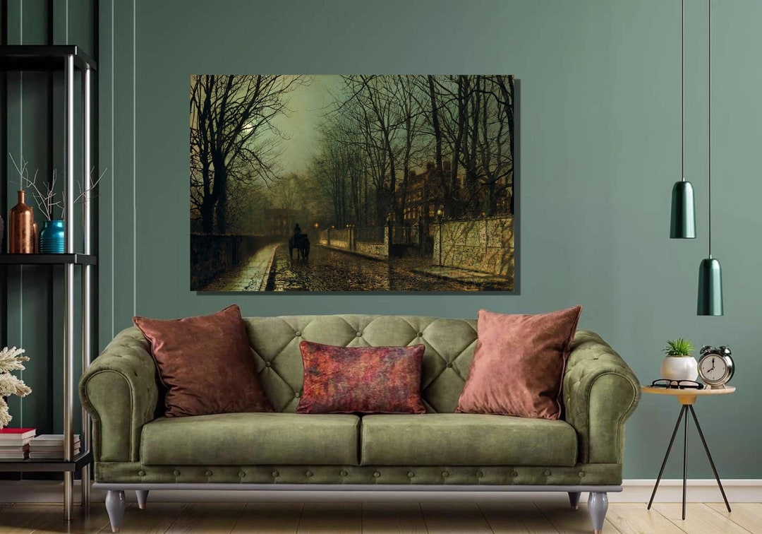 John Atkinson A Wet Moon, Putney Road (1886) Art Print,john Atkinson ...