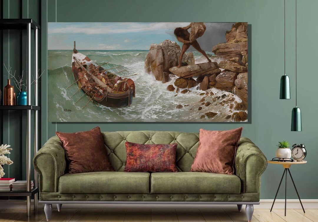 Arnold Böcklin Odysseus and Polyphemus Art Print,arnold Böcklin Canvas ...