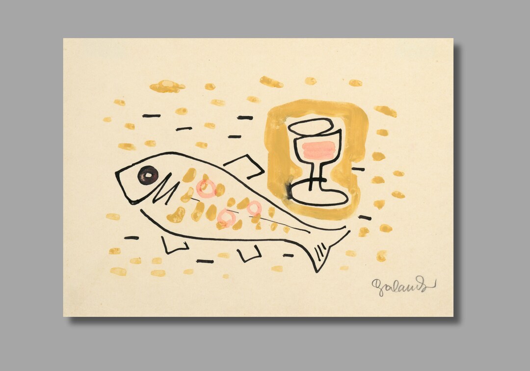 Mikuláš Galanda Still Life With Fish Art Print, Mikuláš Galanda Canvas ...