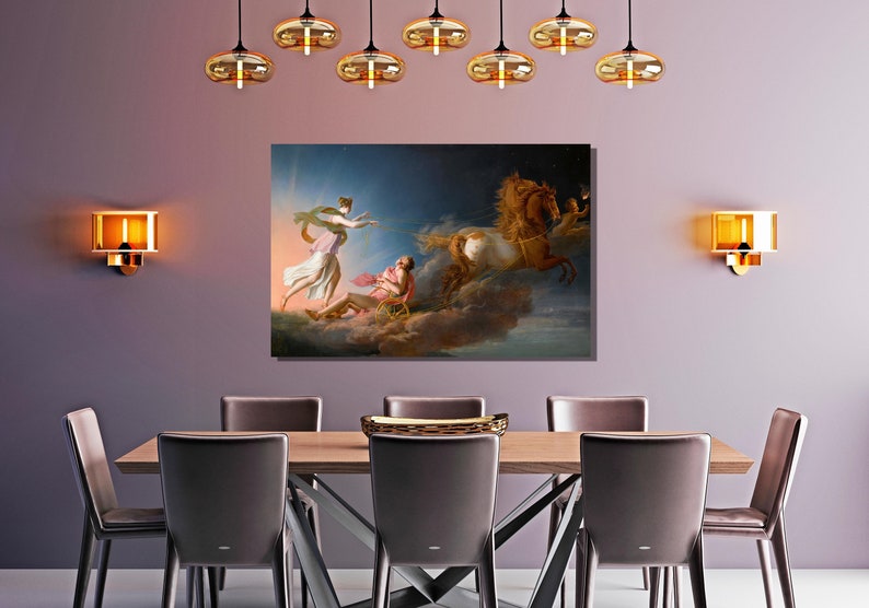 Aurora and Cephalus, French Neoclassical School, Canvas Print, Greek ...