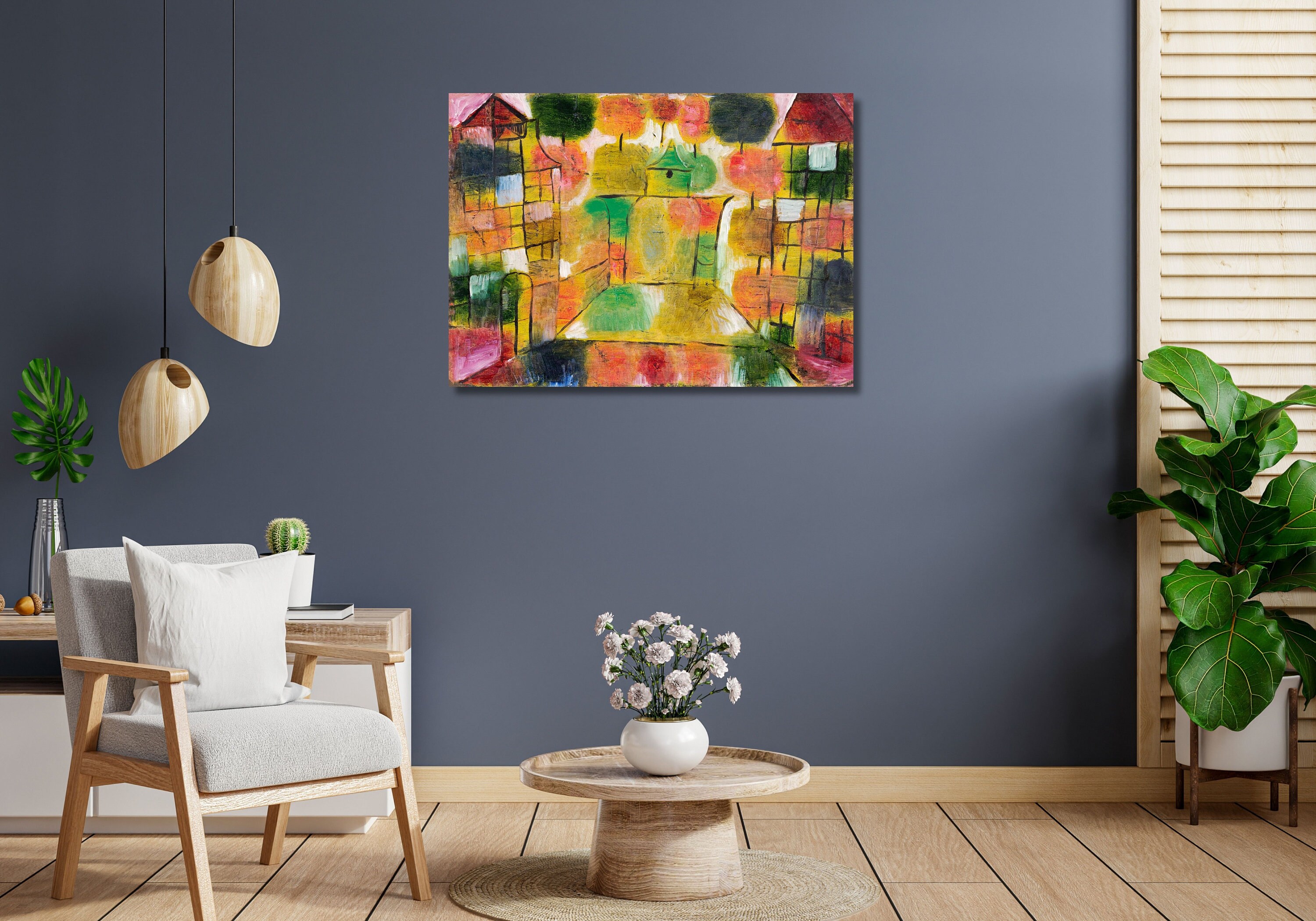 Paul Klee Tree and Architecturerhythms Art Print, Paul Klee Canvas Wall ...