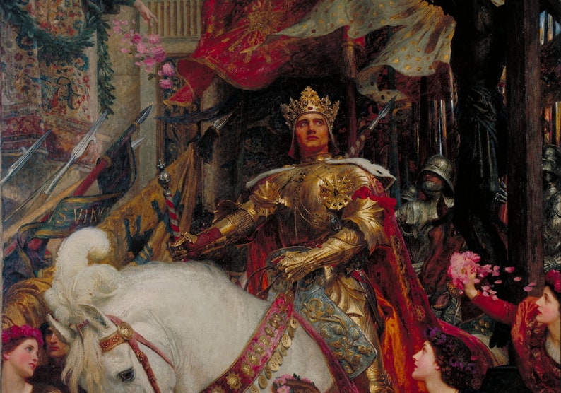 Frank Dicksee the Two Crowns Canvas Art Print, Victorian Painting - Etsy