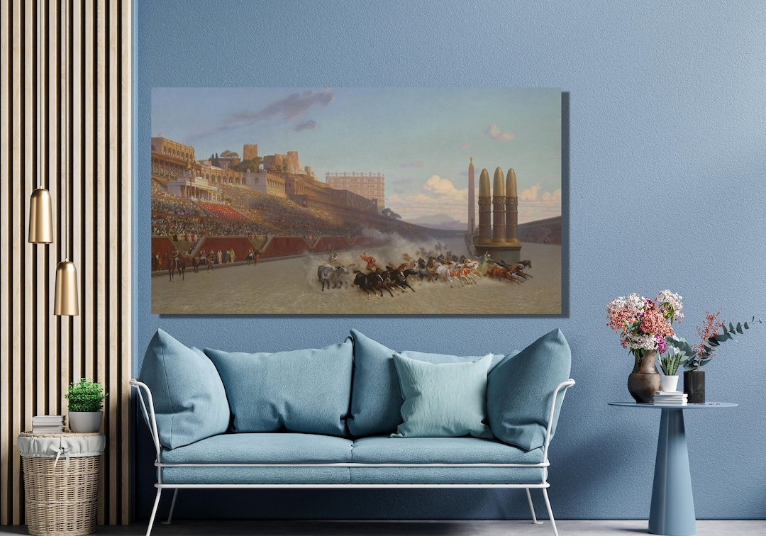 Jean Leon Gerome Chariot Race Art Print, Jean Leon Gerome Canvas Wall ...