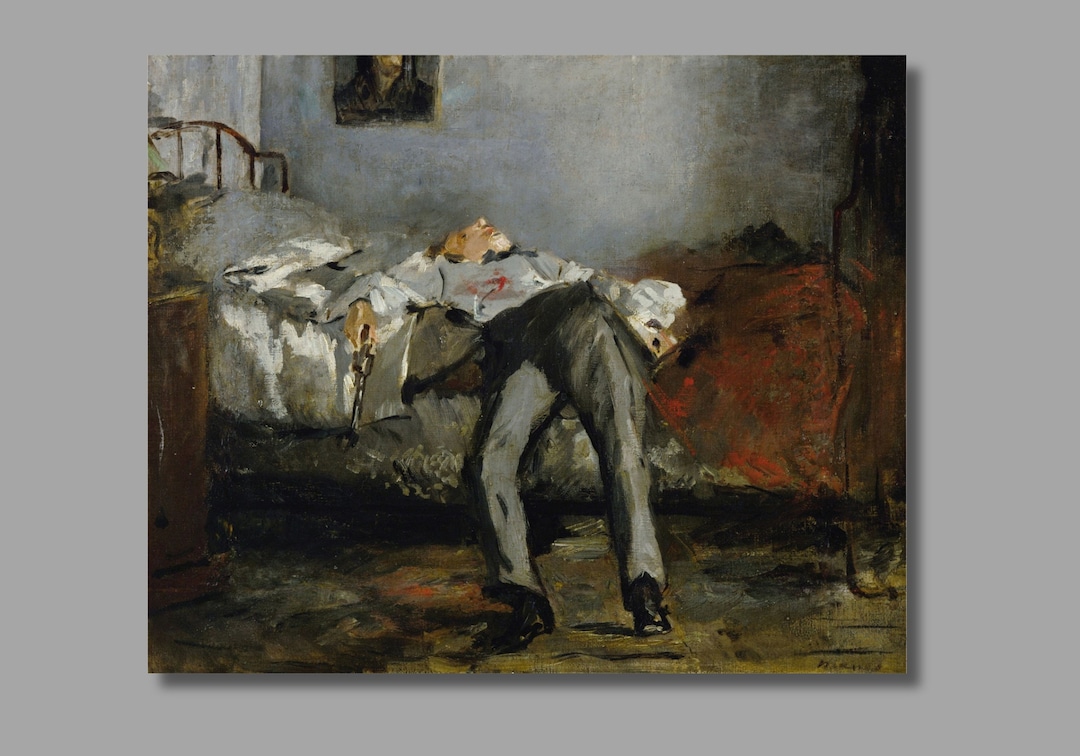 Edouard Manet the Suicided Man Art Print, Edouard Manet Canvas Wall Art ...