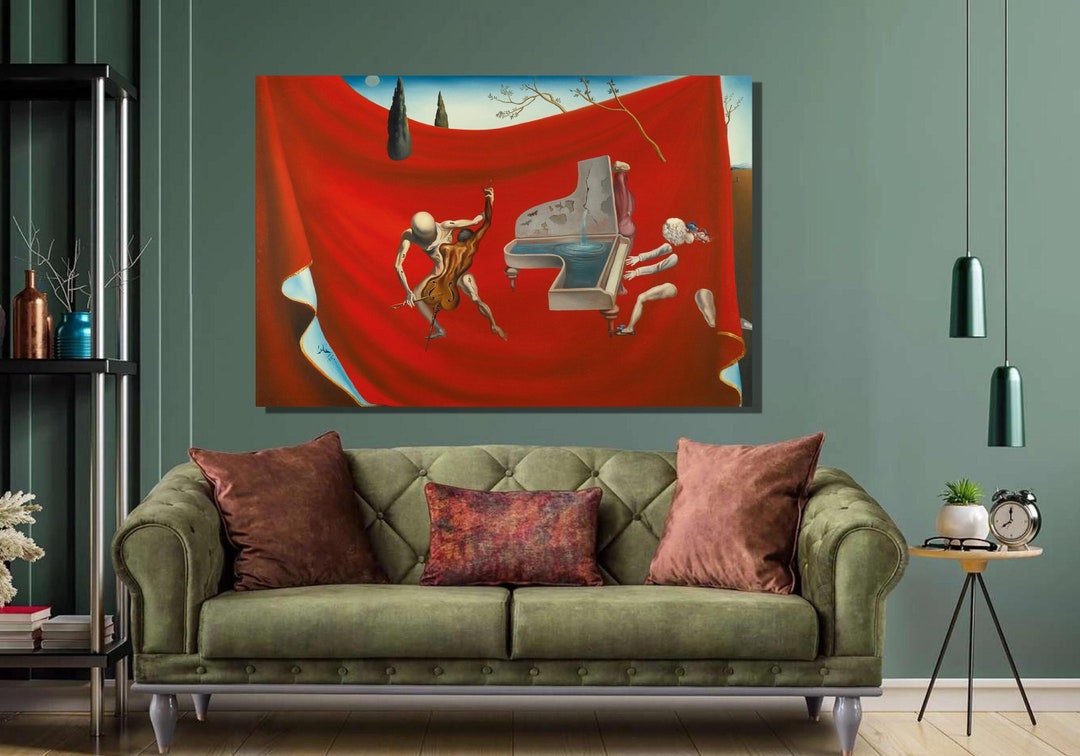 Salvador Dali Music - the Red Orchestra Art Print,salvador Dali Canvas ...