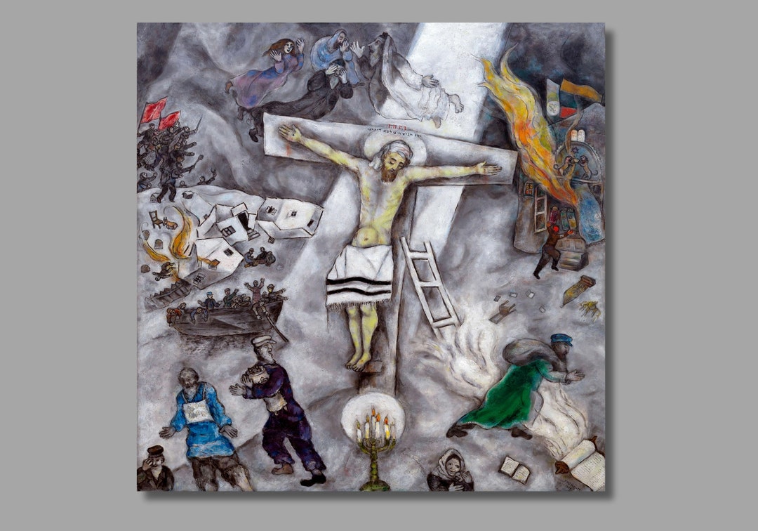 Marc Chagall "white Crucifixion" Art Print - Canvas Poster, Modern Home ...