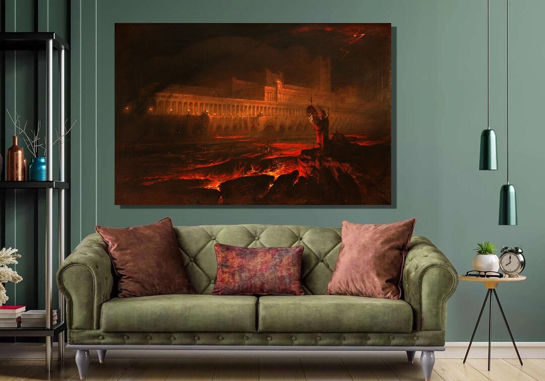 John Martin Le Pandemonium Art Print, John Martin Canvas Wall Art ...