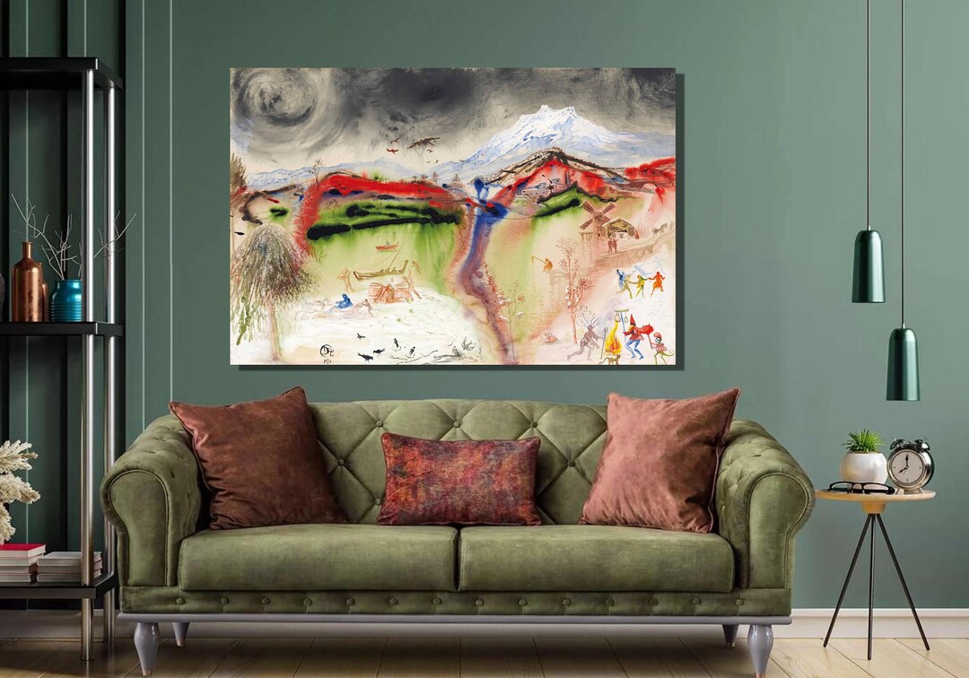 Salvador Dali 'hiver' Art Print: Surrealist Canvas Wall Decor - Etsy