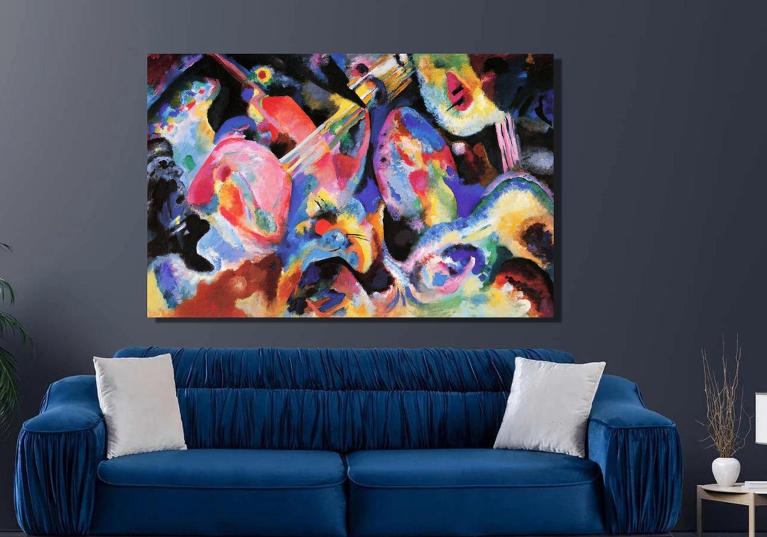 Kandinsky Flood Improvisation Art Print: Abstract Canvas Wall Decor - Etsy