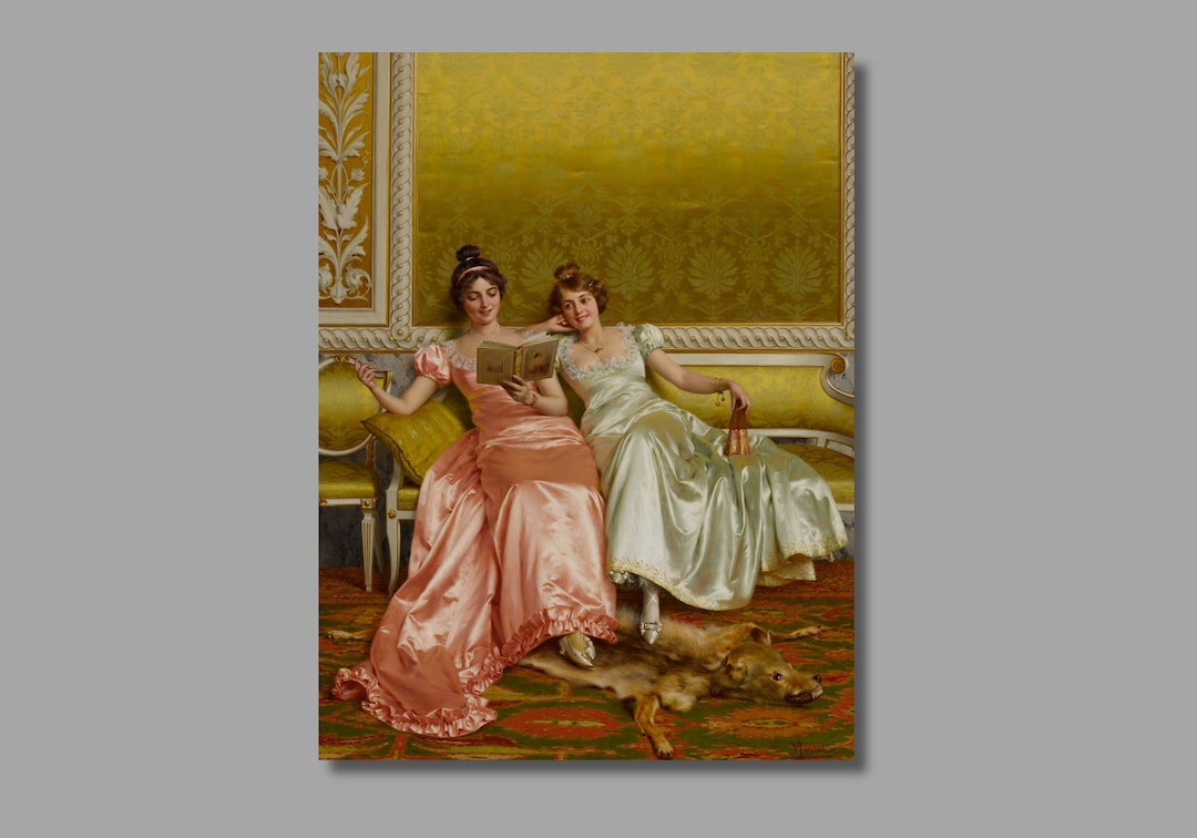 Vittorio Reggianini Art Print, an Amusing Chapter, Woman Painting ...