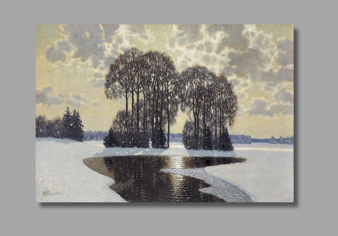 Vilhelms Purvitis Winter Art Print, Vilhelms Purvitis Artwork, Canvas ...