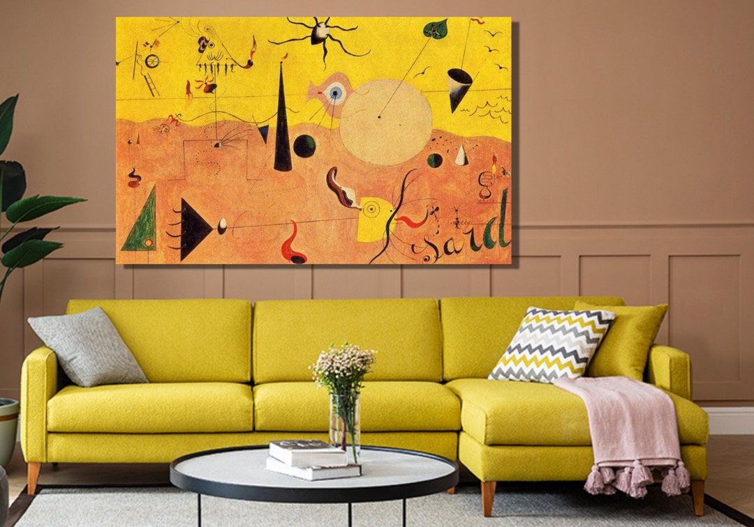 Joan Miro Catalan Landscape,the Hunter Art Print, Joan Miró Canvas Wall ...