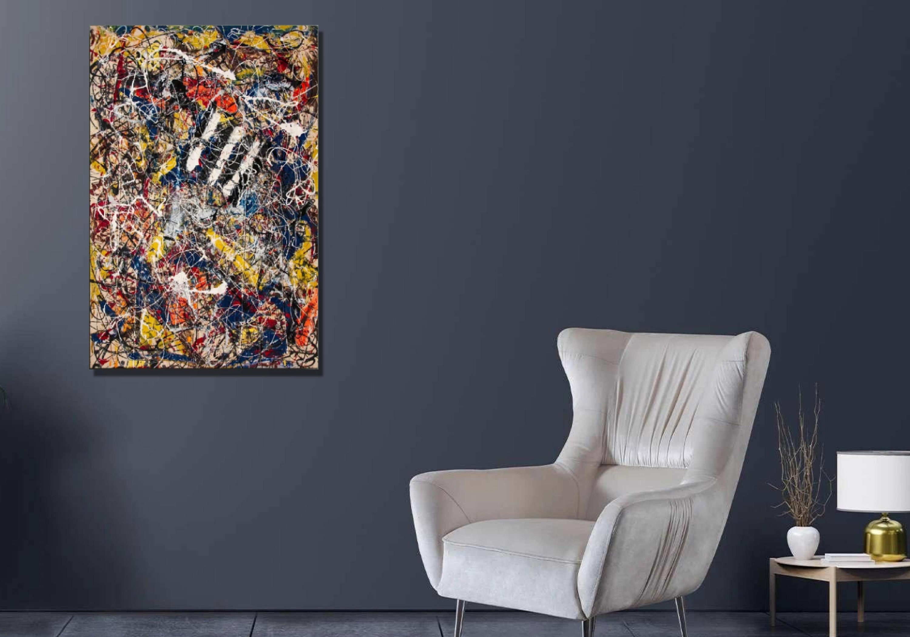 Jackson Pollock Number 17A Art Print,jackson Pollock Canvas Wall Art ...