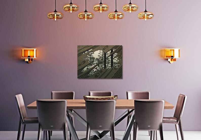 M.C. Escher Puddle Art Print,surrealist Canvas Poster, Fantasy Print ...