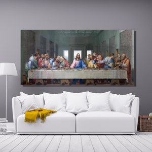 Leonardo Da Vinci the Last Supper Art Print, Da Vinci Canvas Wall Art ...