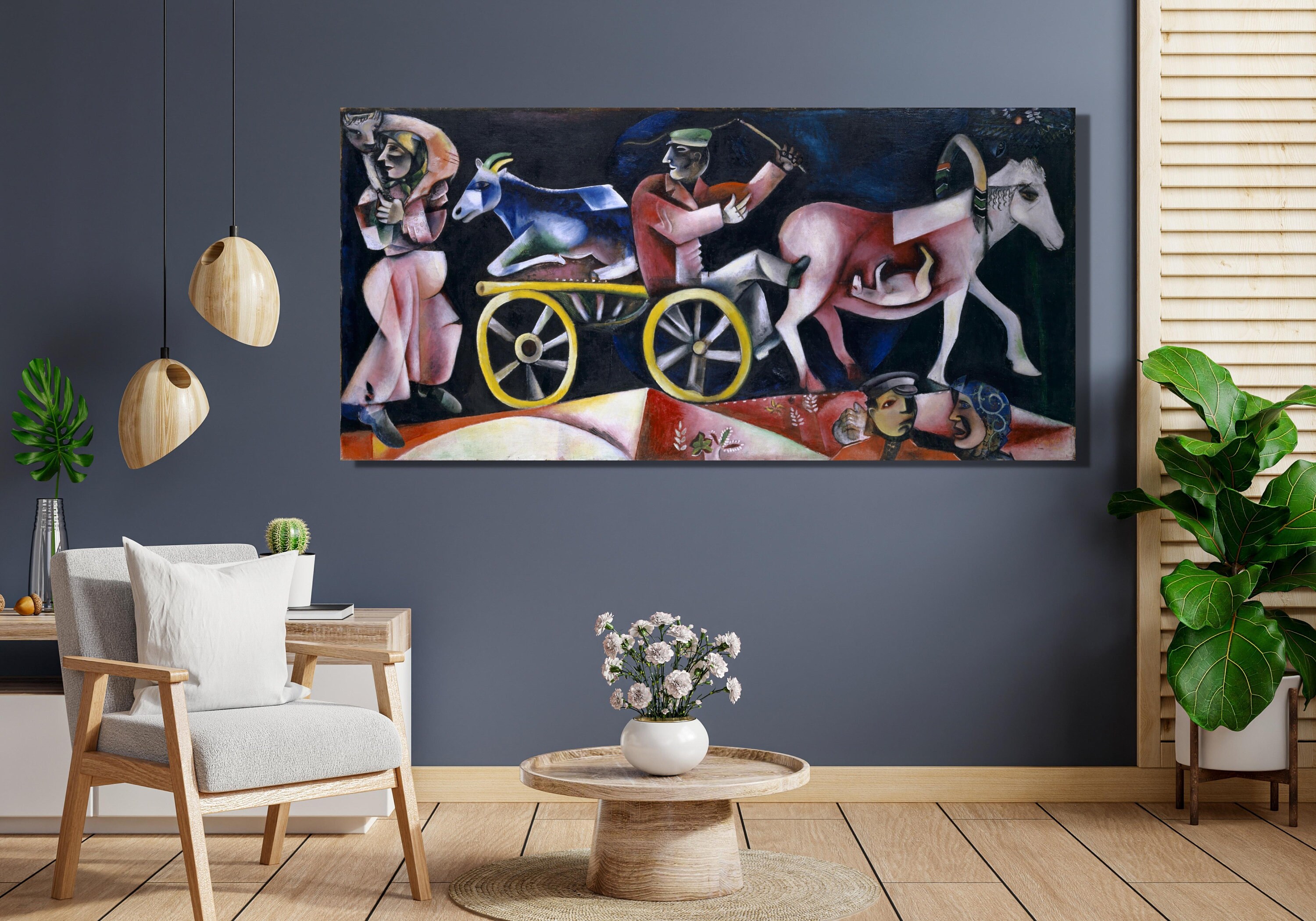 Marc Chagall Canvas Wall Art,marc Chagall the Drover, the Cattle Dealer ...
