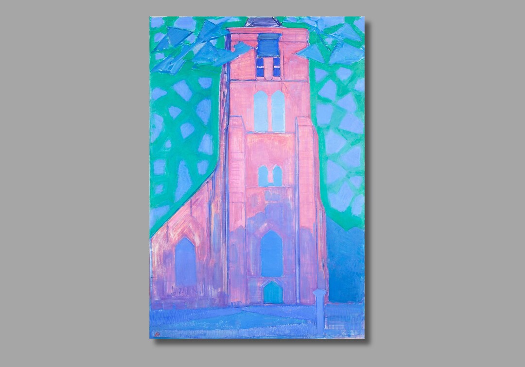 Piet Mondrian Church Tower at Domburg (1911) Art Print, Piet Mondrian ...
