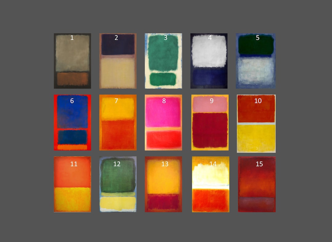 Set of 2 Mark Rothko Canvas Wall Art,abstract Print, Mark Rothko ...