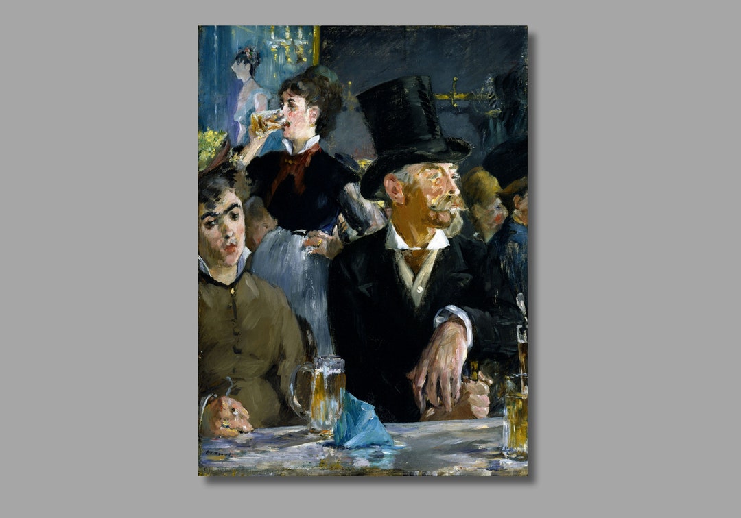 Edouard Manet at the Cafe Art Print, Canvas Print, Edouard Manet Canvas ...