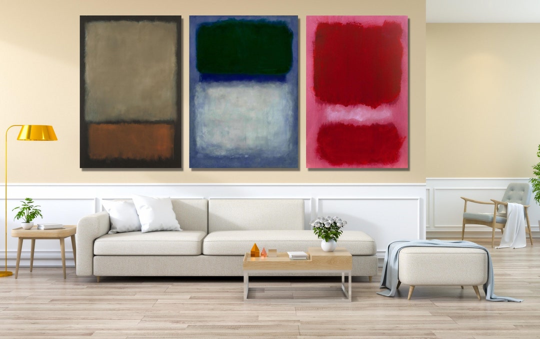 Set of 3 Mark Rothko Canvas Wall Art*mark Rothko Print* Rothko Museum ...