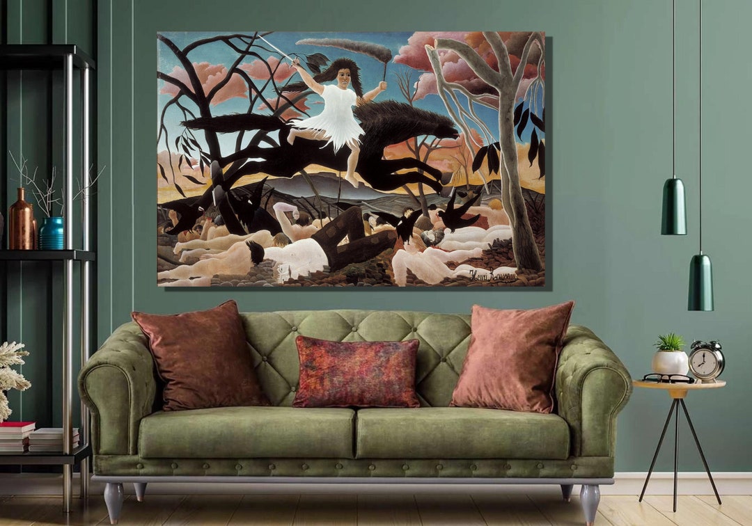 Henri Rousseau War Art Print,henri Rousseau Canvas Painting, Canvas ...
