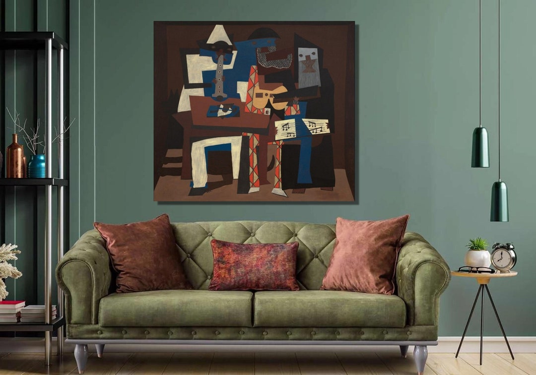 Pablo Picasso the Three Musicians Art Print,pablo Picasso Canvas Wall ...