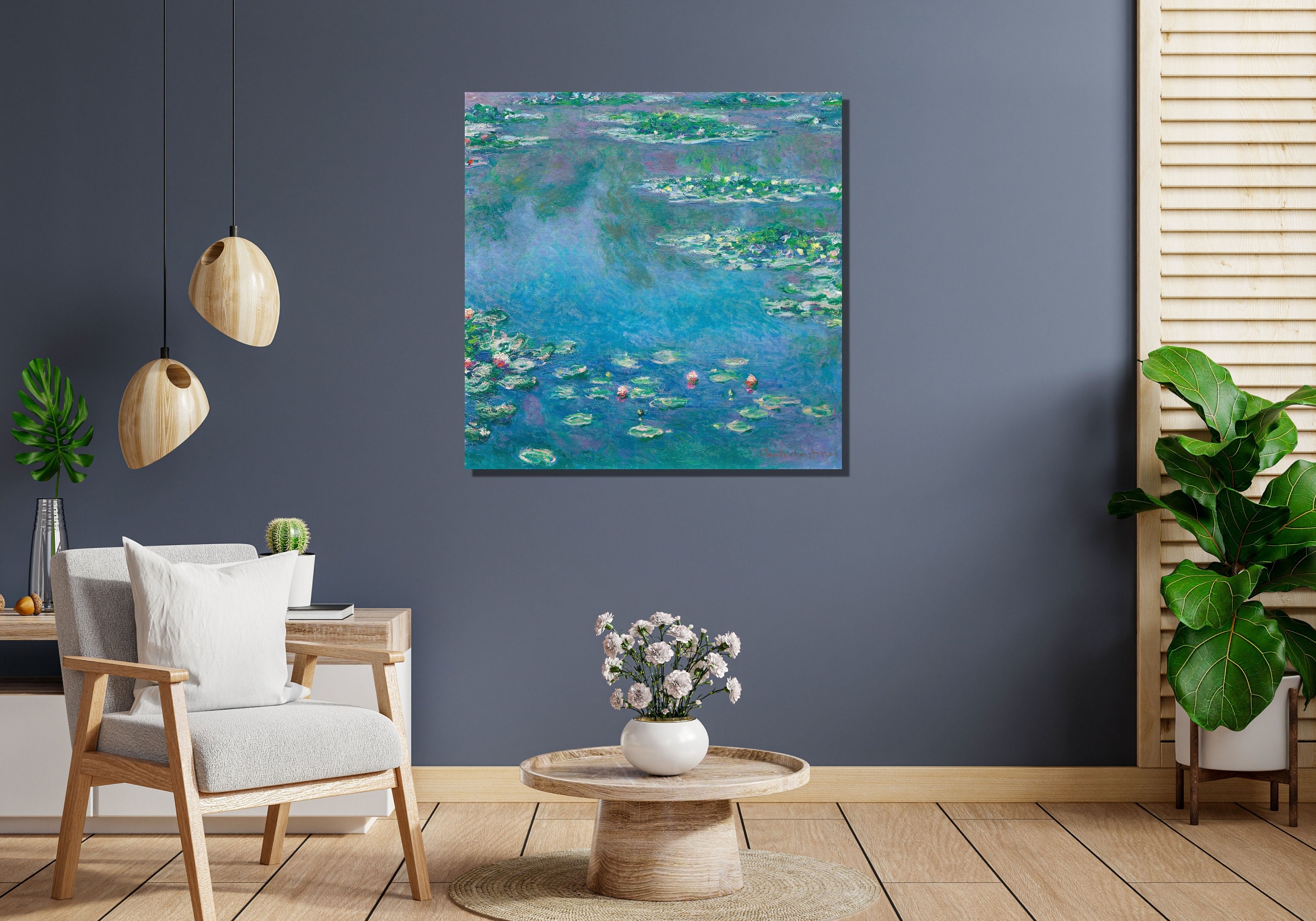 Claude Monet Water Lilies VIII Art Print,claude Monet Canvas Wall Art ...