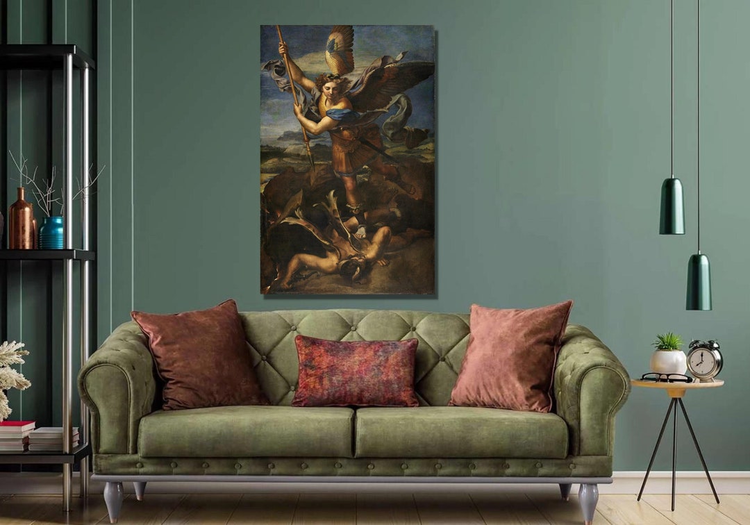 Raphael St. Michael Vanquishing Satan Art Print,raffaello Sanzio Da ...