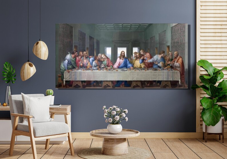 Leonardo Da Vinci the Last Supper Art Print Da Vinci Canvas - Etsy