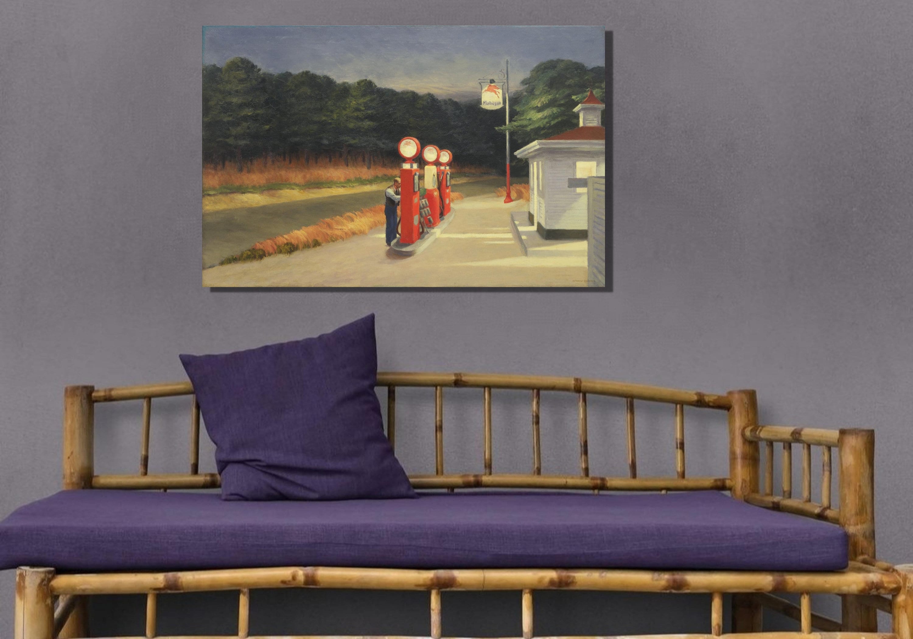 Edward Hopper Gas Art Printedward Hopper Canvas Wall - Etsy