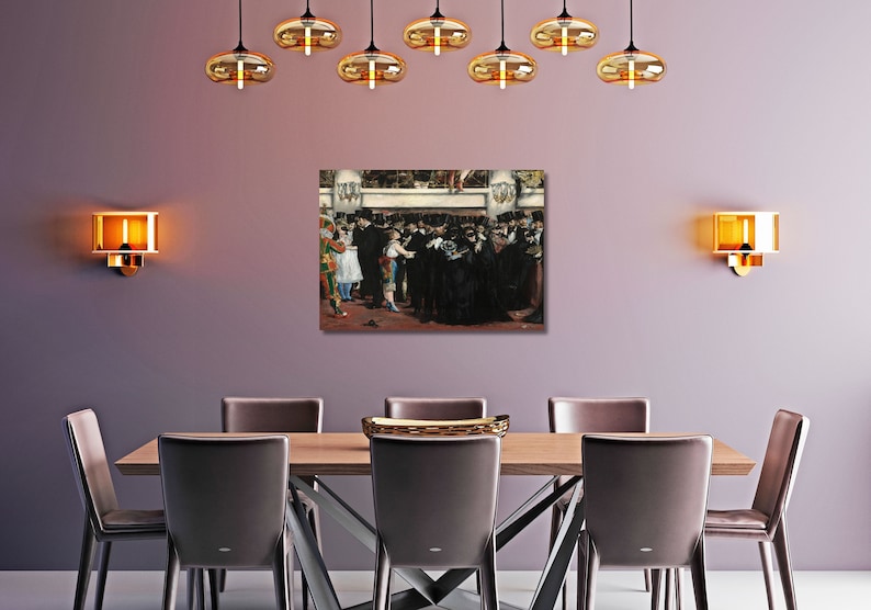 Edouard Manet Masked Ball Canvas Print, Opera House Wall Art - Etsy