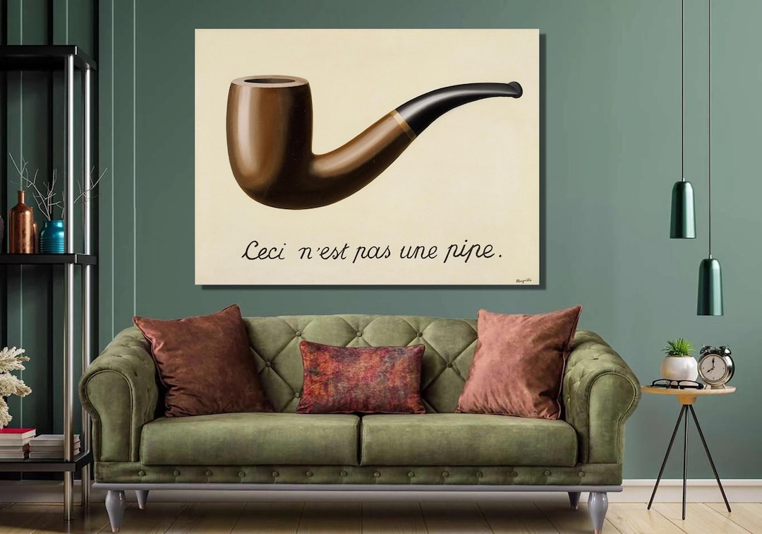 Magritte 'this is Not a Pipe' Art Print: Surrealist Canvas Poster - Etsy