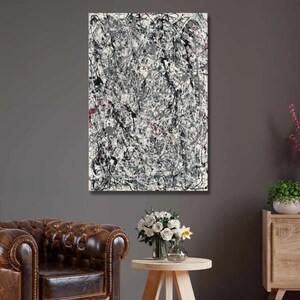 Jackson Pollock Number 19 Art Print: Abstract Canvas Wall Decor - Etsy