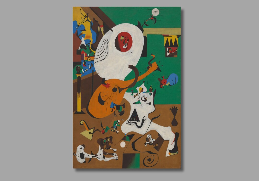 Joan Miro Dutch Interior I Art Print, Joan Miró Canvas Wall Art ...