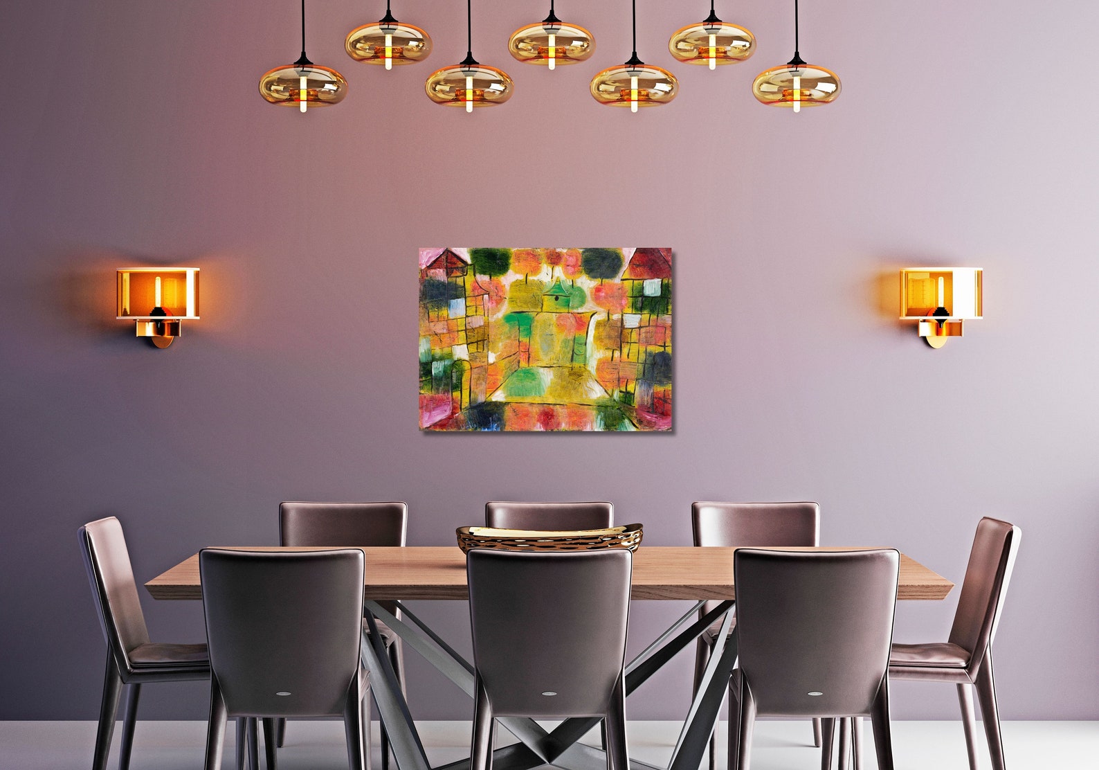 Paul Klee Tree and Architecturerhythms Art Print, Paul Klee Canvas Wall ...