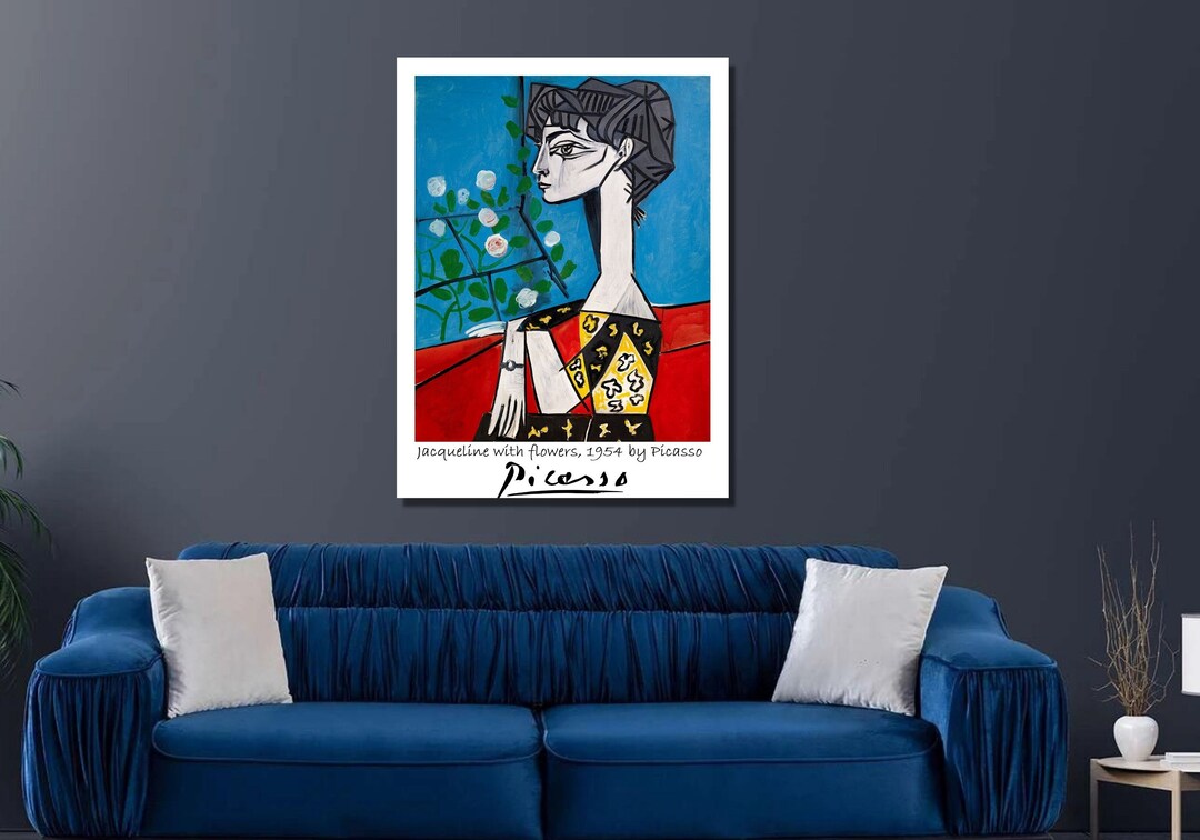 Jacqueline With Flowers by Pablo Picasso 1954 ,picasso Canvas Wall Art ...