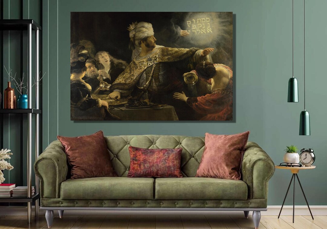Rembrandt Belshazzar's Feast Art Print,rembrandt Van Rijn Canvas Wall ...