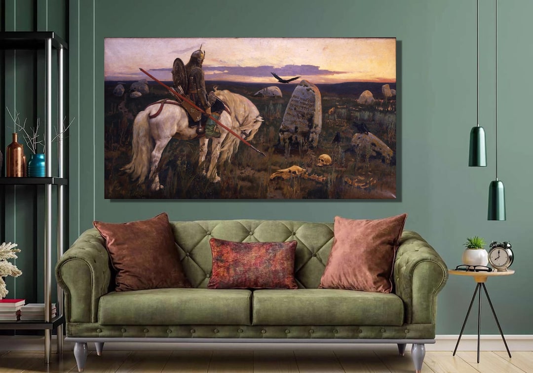 Viktor Vasnetsov 'the Knight at the Crossroads' Canvas Art Print - Etsy