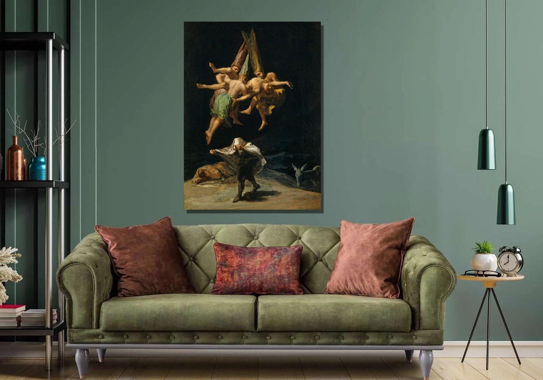 Francisco De Goya Witches' Flight Art Print, Francisco Goya Canvas Wall ...