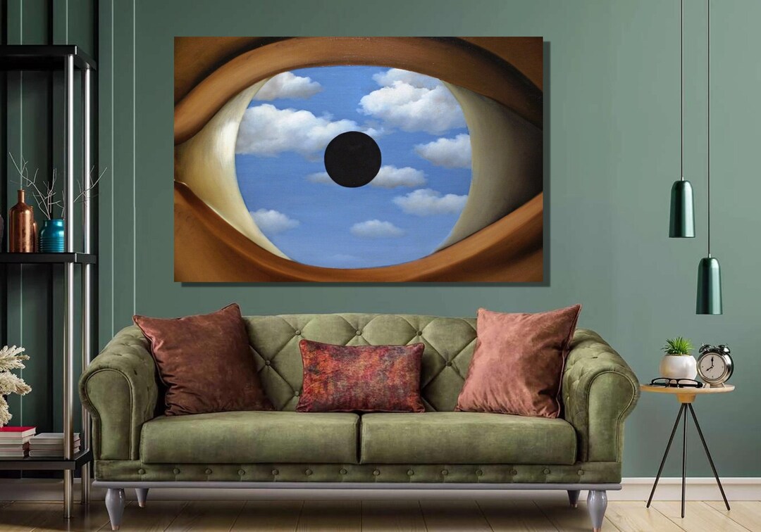 Rene Magritte the False Mirror Art Print,rené Magritte Canvas Wall Art ...