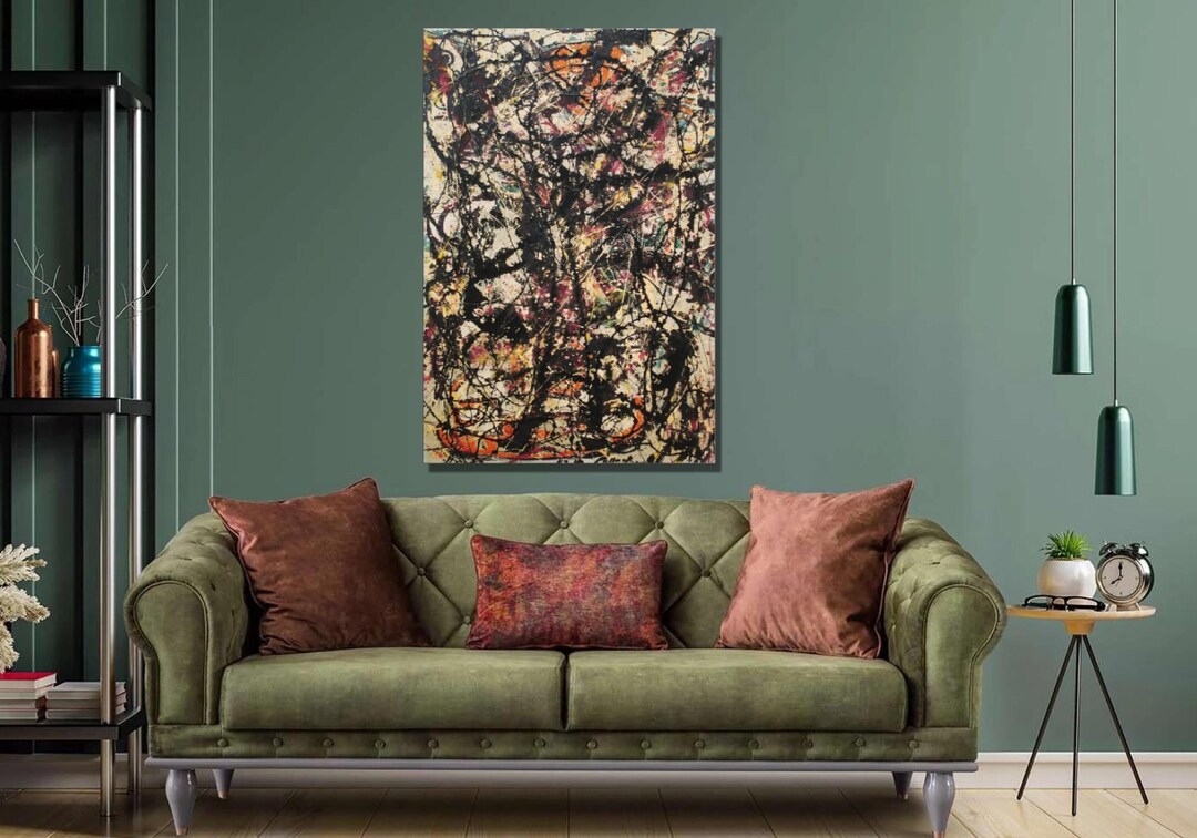 Jackson Pollock 'shooting Star' Abstract Canvas Art Print - Etsy